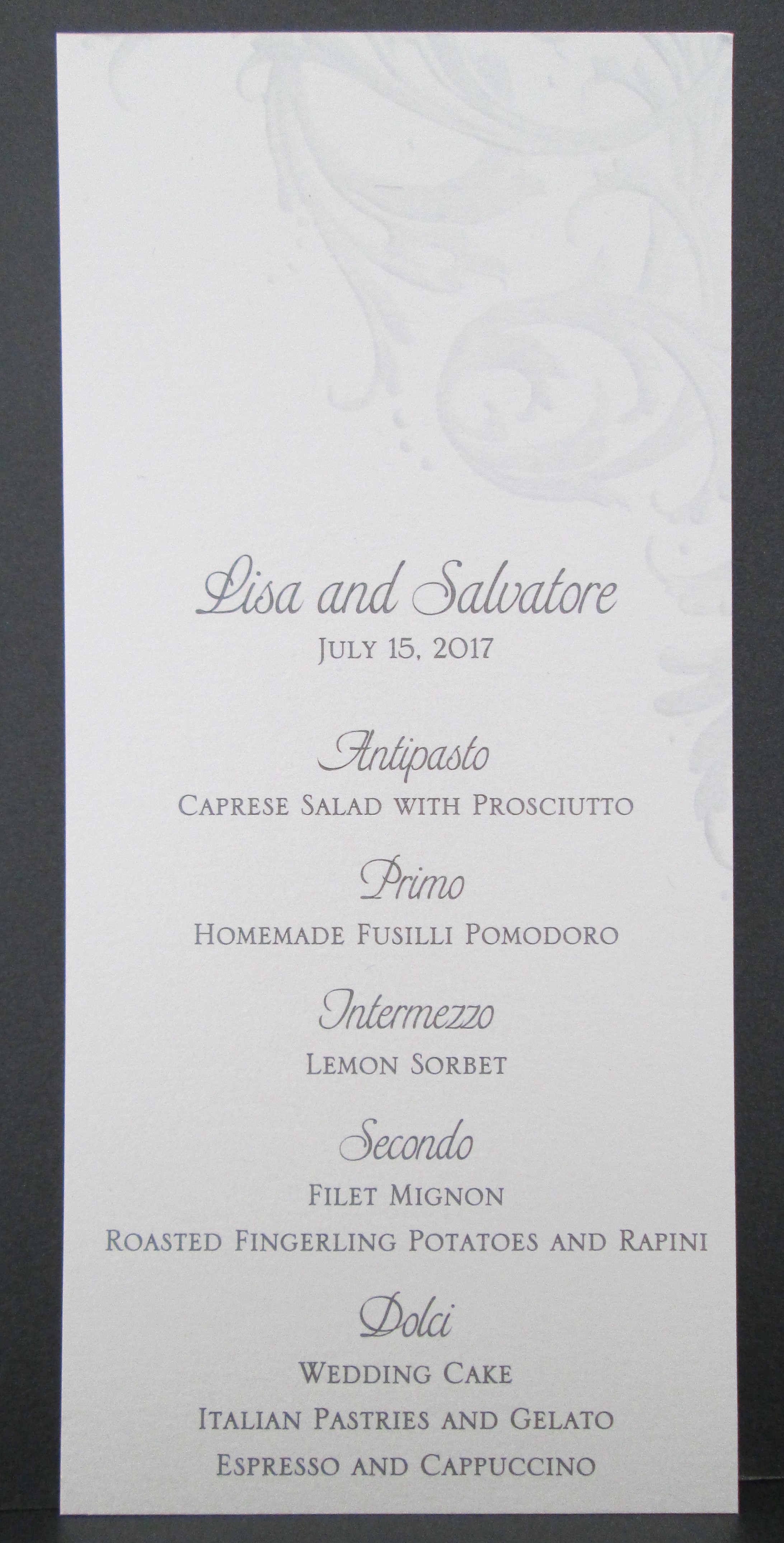 Wedding & Event Menu's | Emerald Invitations