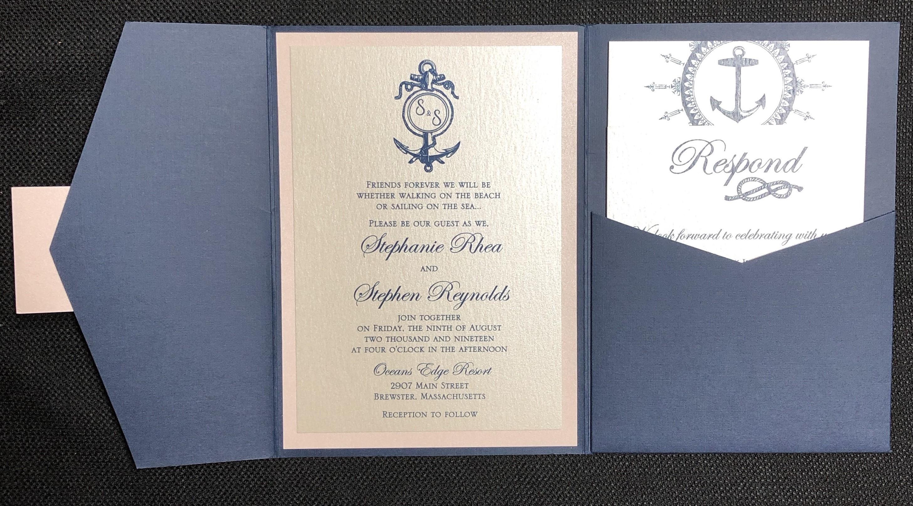 Pocket Wedding Invitations | Emerald Invitations