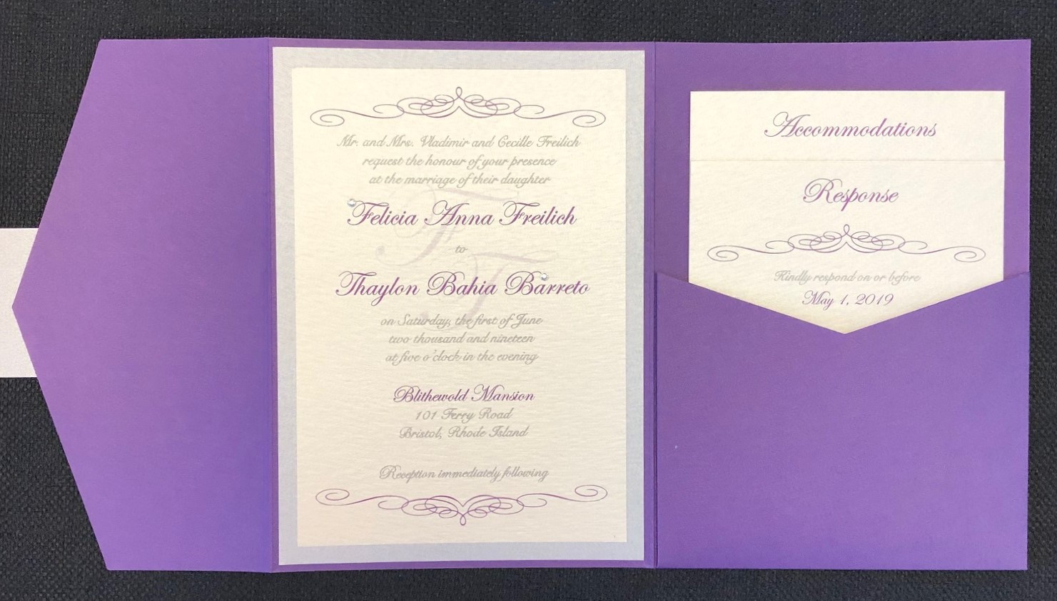 Pocket Wedding Invitations | Emerald Invitations
