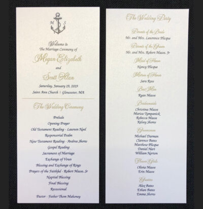 Programs - Emerald Invitations