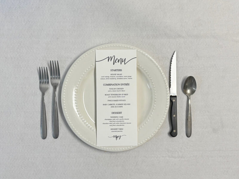 Menus - Emerald Invitations